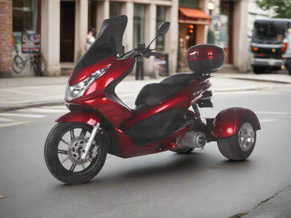 300cc EFI Tryker Trike Scooter Gas Moped Fully Automatic with Reverse ...